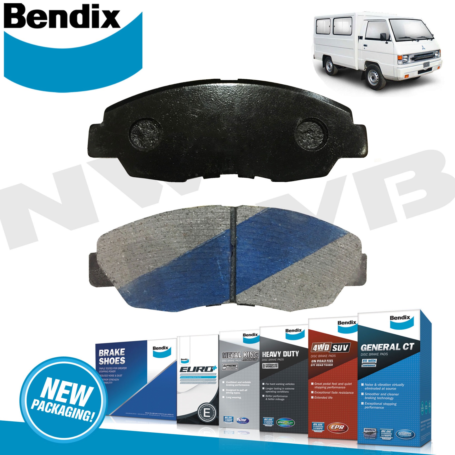 Bendix Brake Pads Front Set GCT for Mitsubishi L300 Van 2009-2022 ...