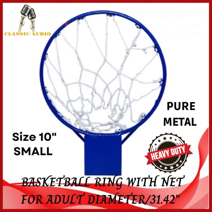 【BASKETBALL RING】BASKETBALL RING WITH NET FOR KIDS LARGE 9.75" DIAMETER ...