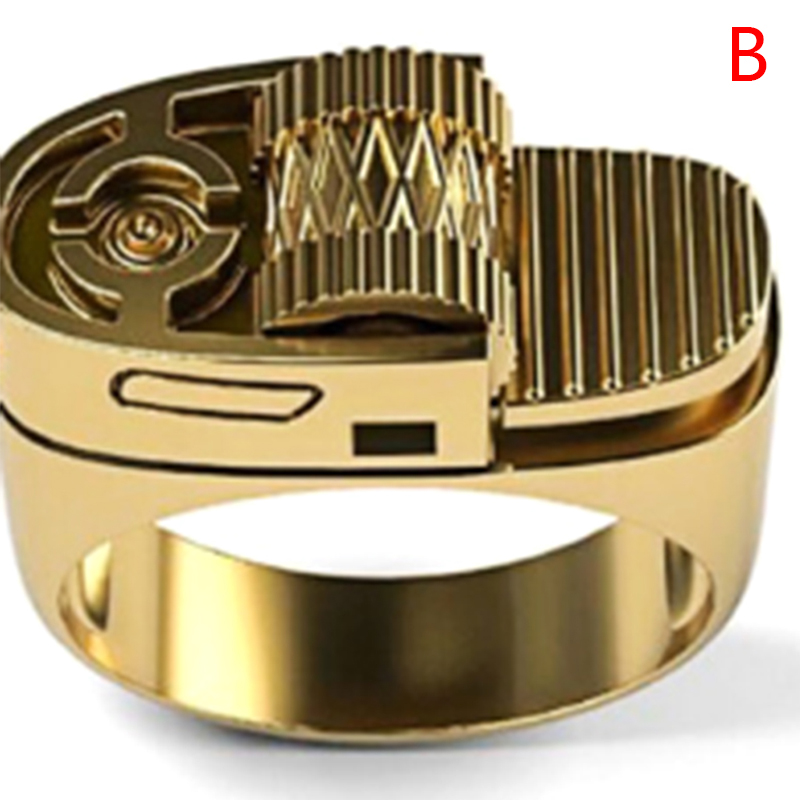 Littlegroot Men's Fashion Gold Lighter Ring Gift Wedding Jewelry Rings ...