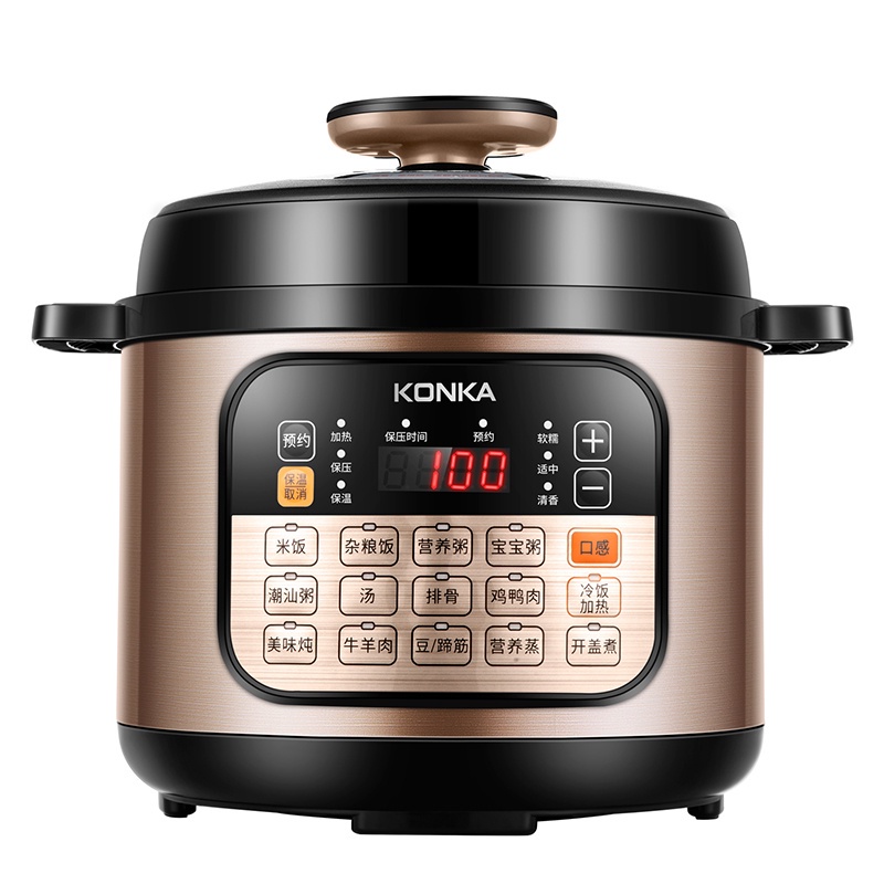 KONKA Smart Electric Digital Pressure Cooker 5L Non-Stick Pan 1000W ...