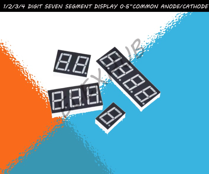 SEVEN SEGMENT DISPLAY (0.5 INCH-COMMON ANODE/CATHODE) 7 SEGMENT DISPLAY ...
