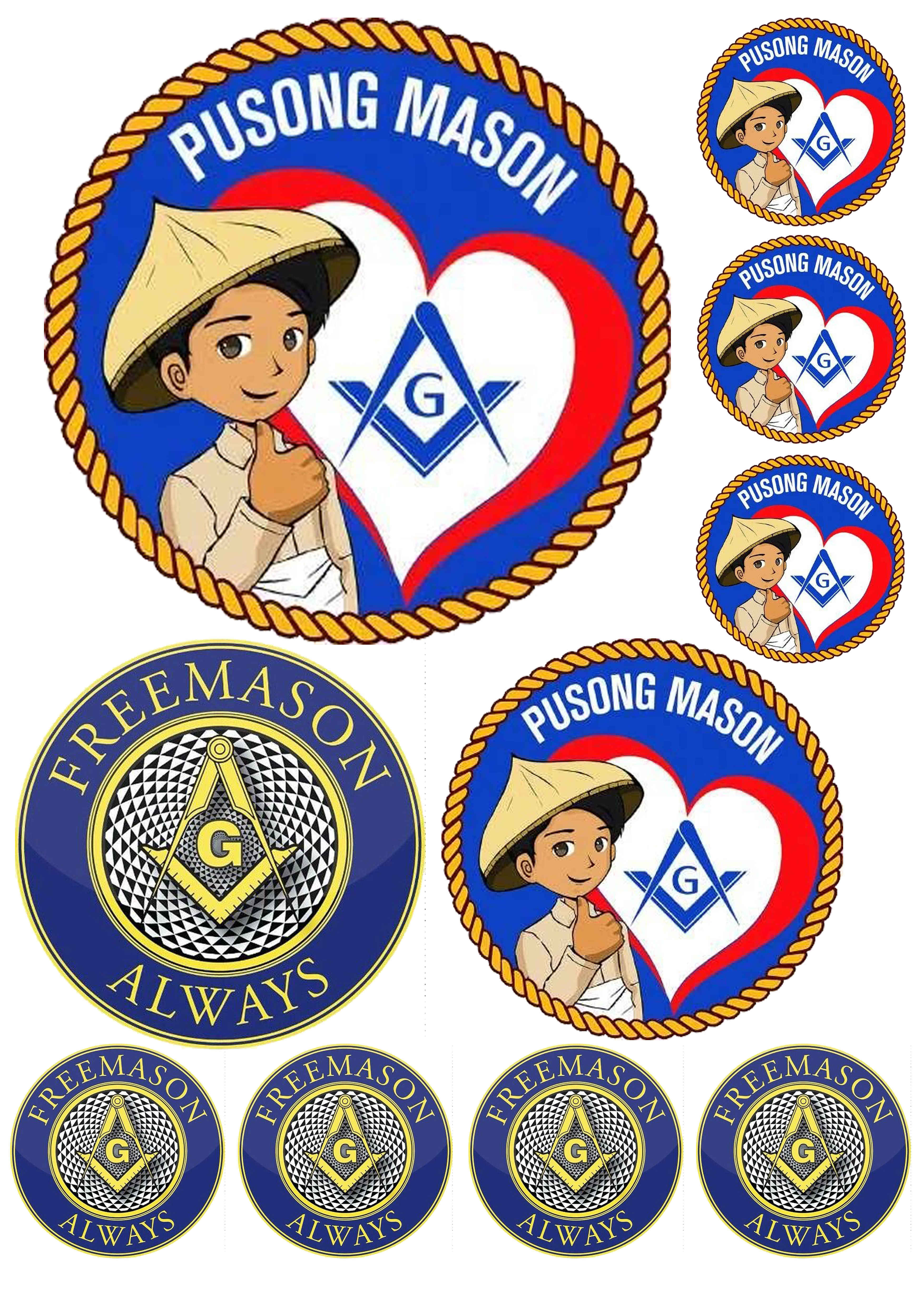 a3 size logo for mason members motorcycle stickers | Lazada PH