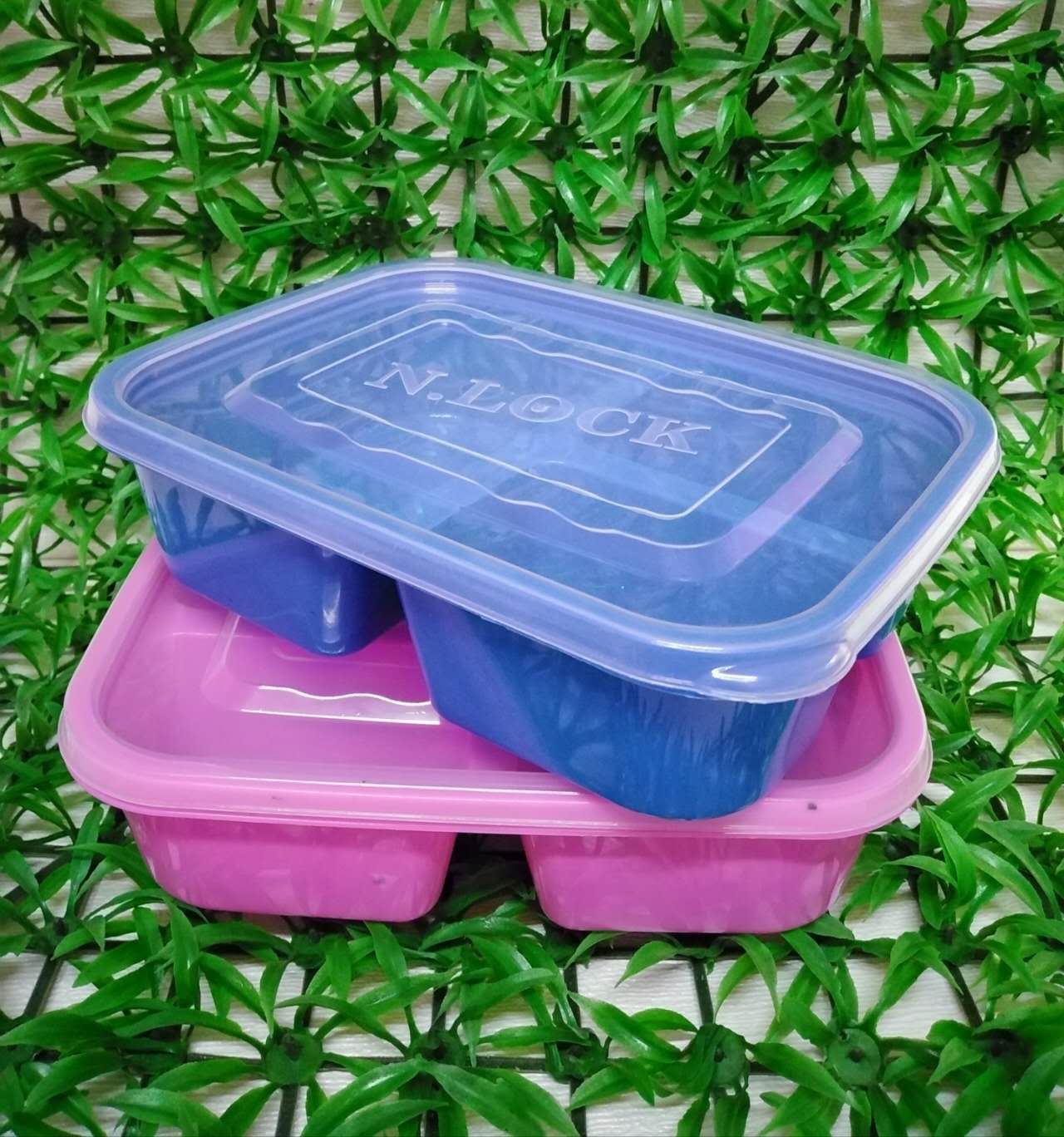 KES 9924 NEWLAND plastic lunch box with 3 compartment transparent and ...