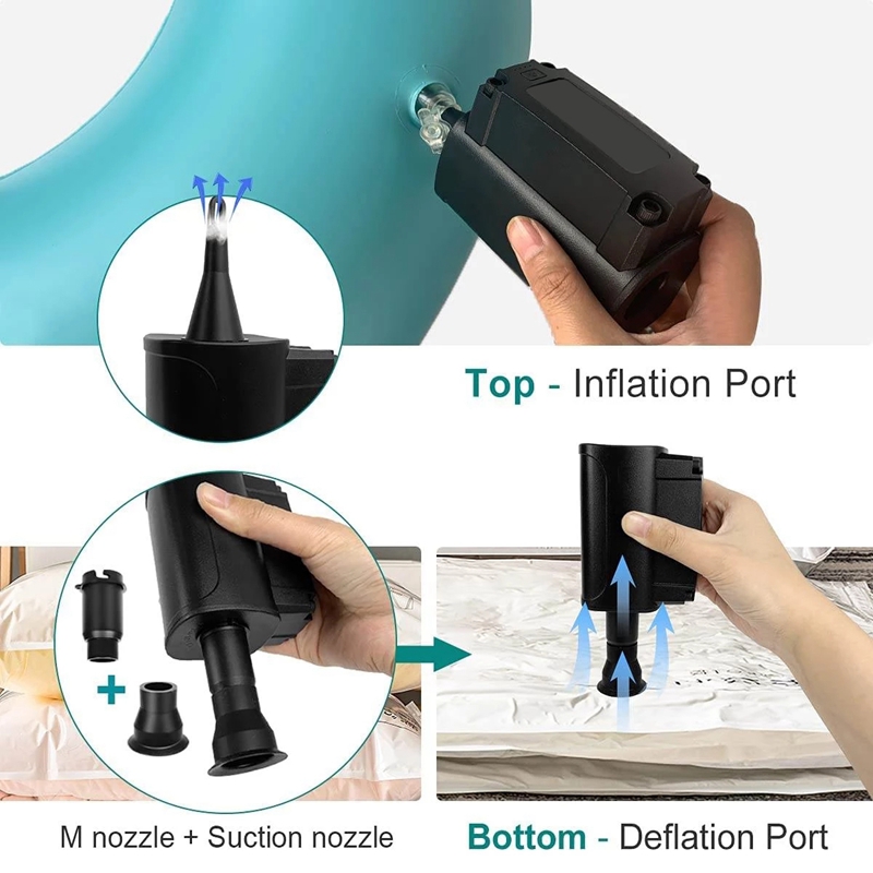 Wireless Electric Air Pump Portable Inflatable Compressor for Mattress ...