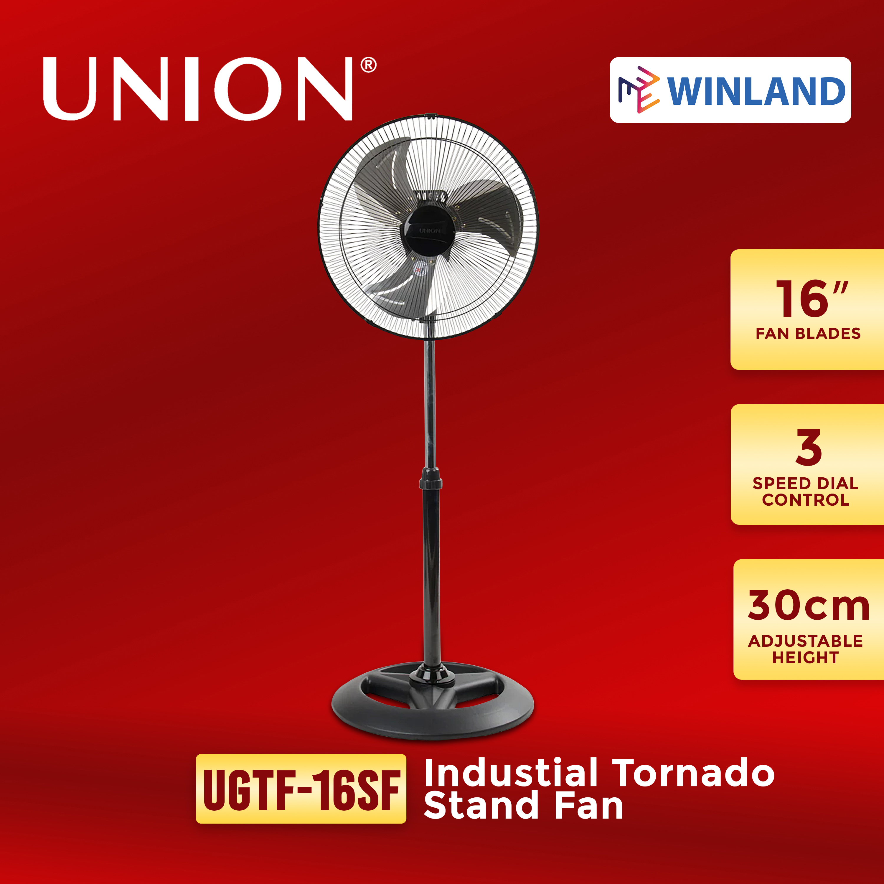 UNION by Winland 16inches industrial Stand Fan / Electric Fan UGTF-16SF ...