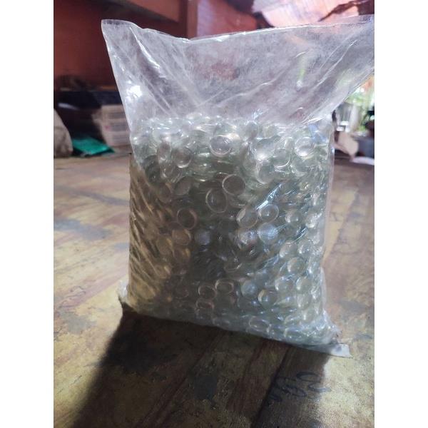 1kg Flat Marbles 200 pcs Glass Pebble For Plant Decoration and Support ...