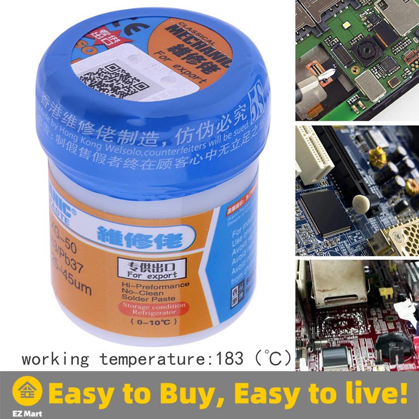 MECHANIC XG50 Solder Paste 183° Solder Soldering Flux for SMD BGA SMT Stencil Welding Rework ...
