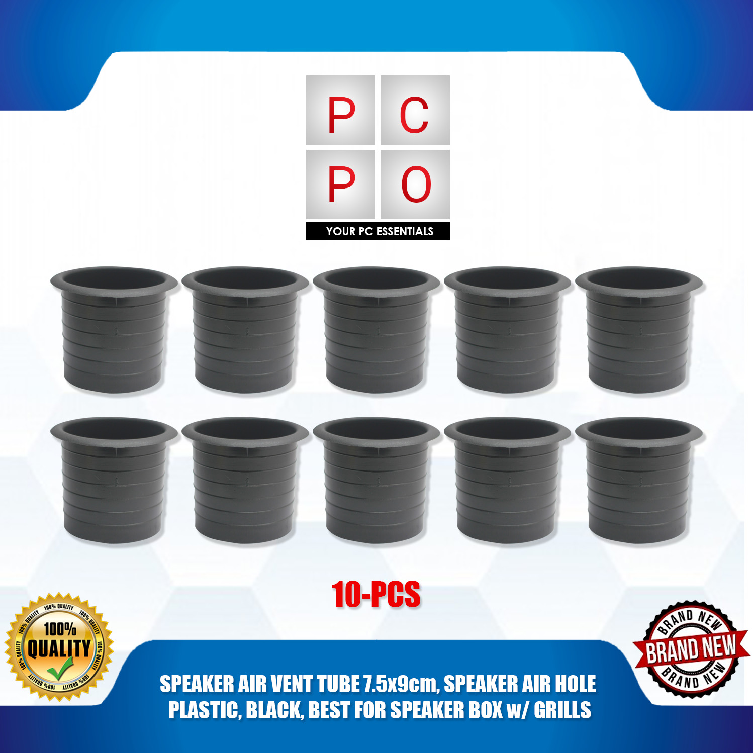 SPEAKER AIR VENT TUBE 7.5x9cm, SPEAKER AIR HOLE PLASTIC, BLACK, BEST ...