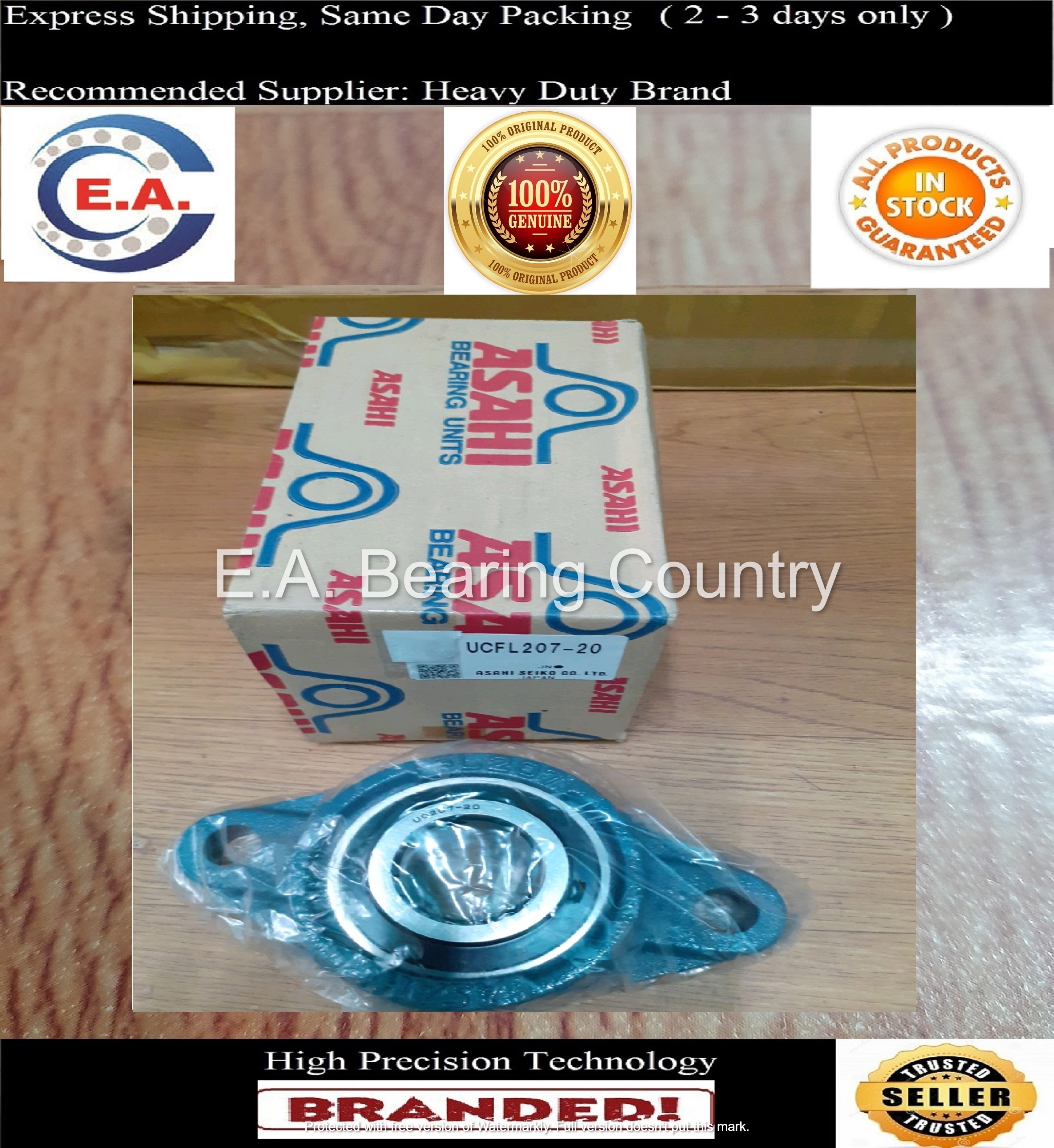 1 1/4" OR 35mm UCFL207 Original Japan Asahi Oval Flange 1 1/4" Bearing ...