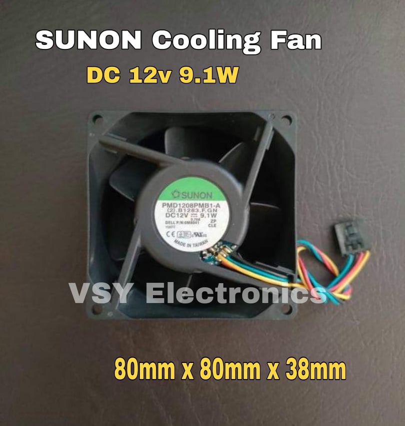Original Sunon 12v DC 9.1W 80mm x 80mm x 38mm Cooling Fan | Lazada PH