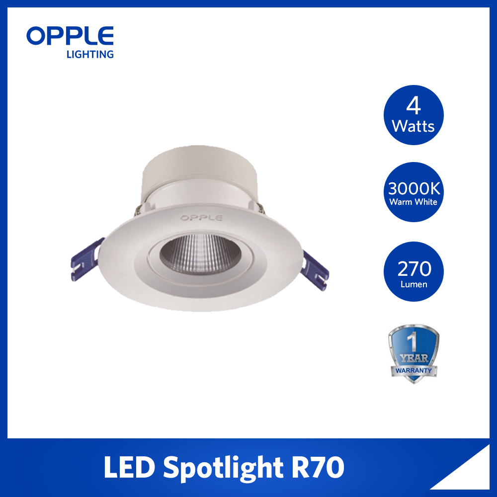OPPLE LED Spotlight RA-US R70 4watts / 8watts Warm White / Cool White ...