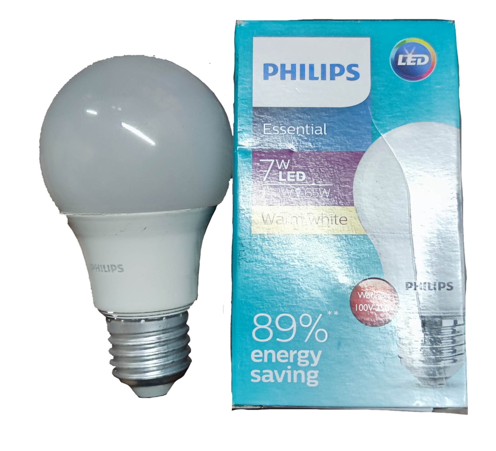 7W LED Bulb E27 220V 3000K Warm White ( Philips) Essential Series ...