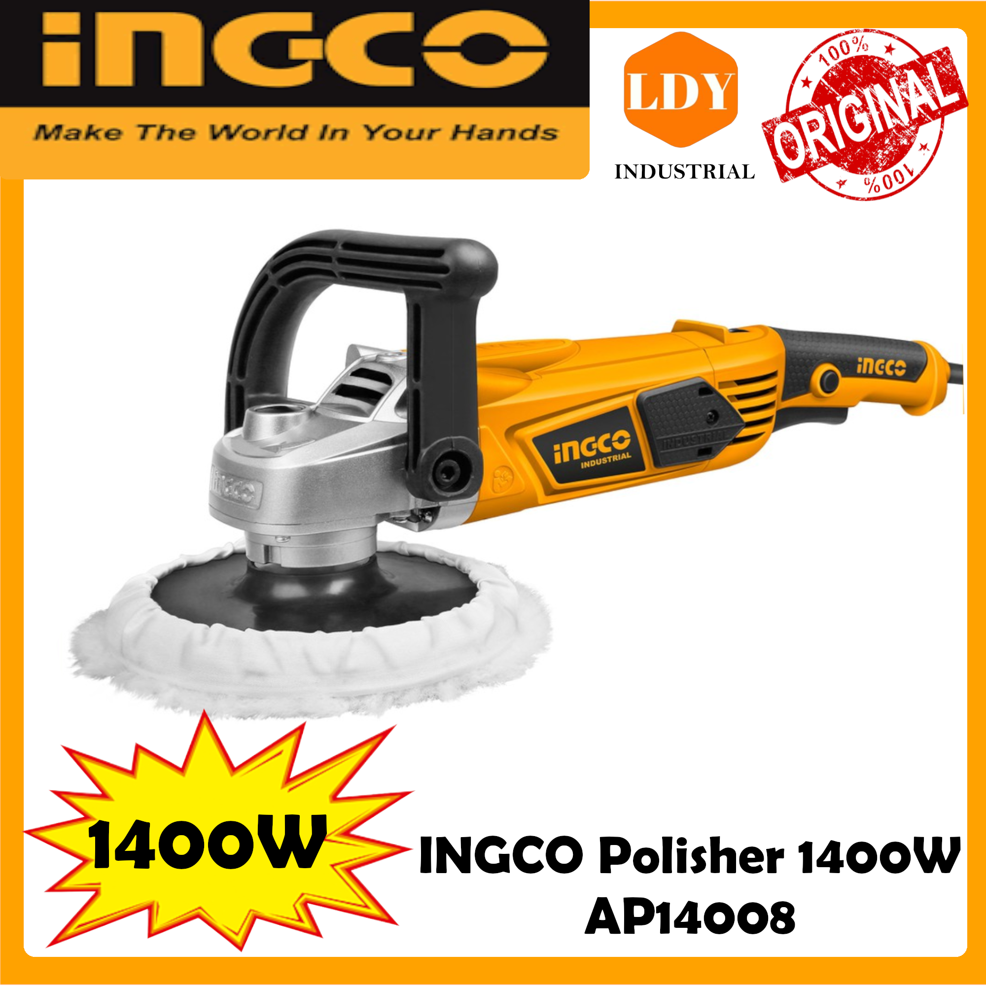 Ingco Angle Polisher AP14008 1400W *LDY TOOLTECH* | Lazada PH