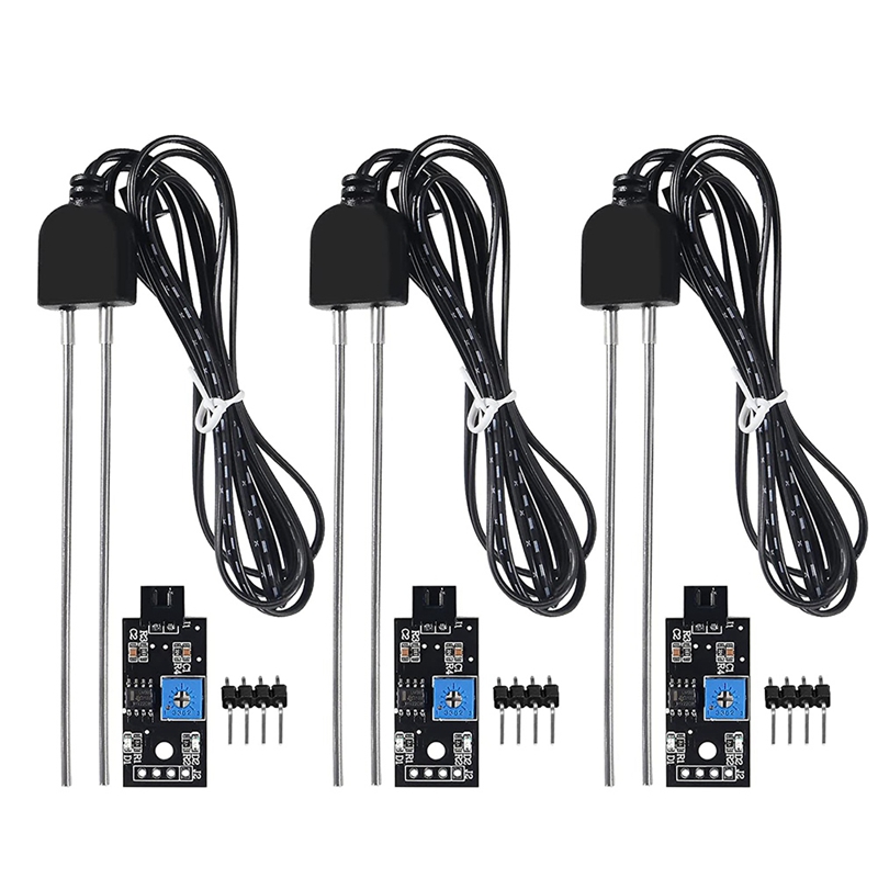 3 Sets Soil Moisture Sensor, with Corrosion Resistant Probe, Module Digital Analog Signal Output ...