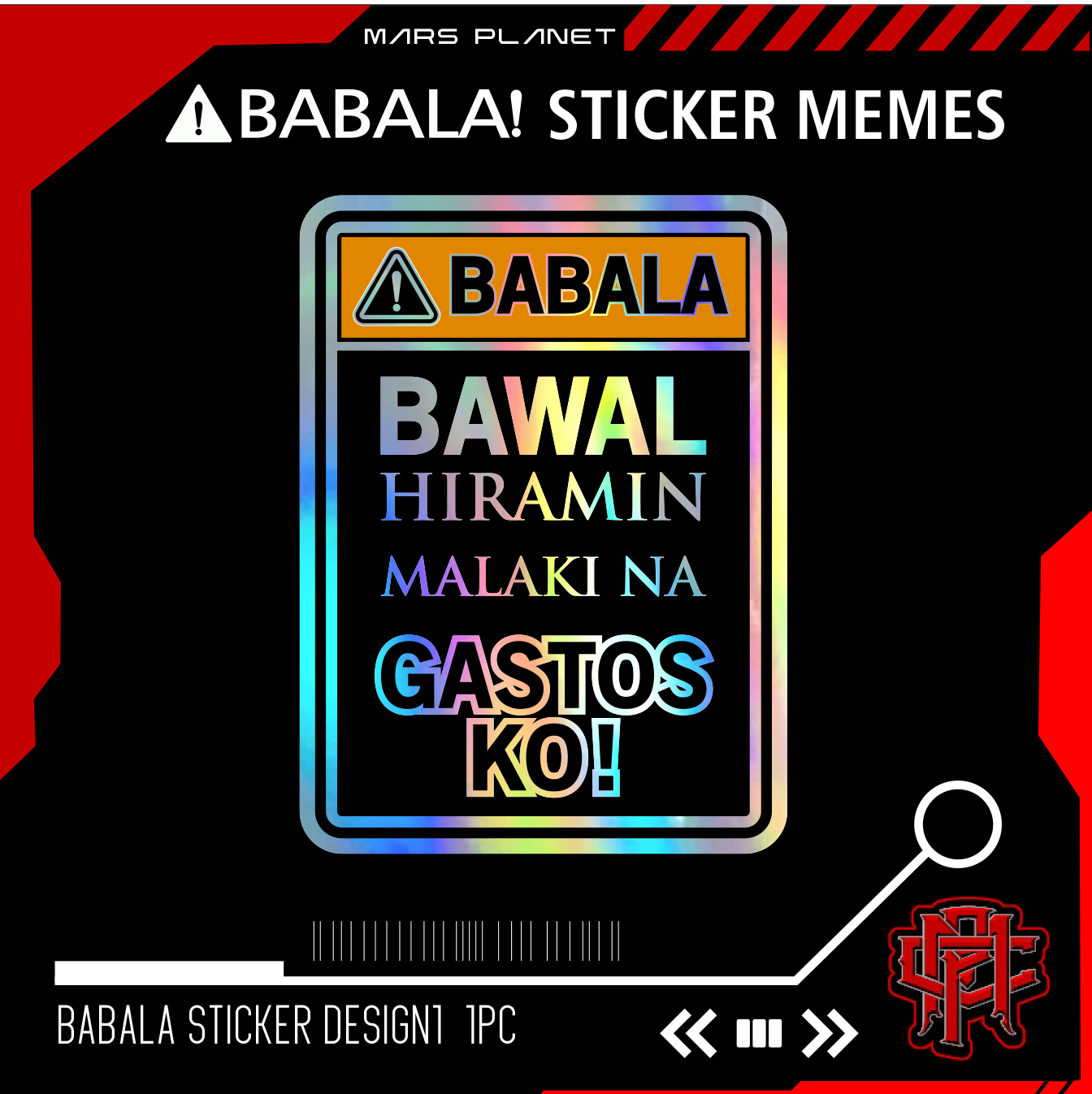 BABALA STICKER MEMES BAWAL HIRAMIN FOR MOTORCYCLE BIKE WATERPROOF ...