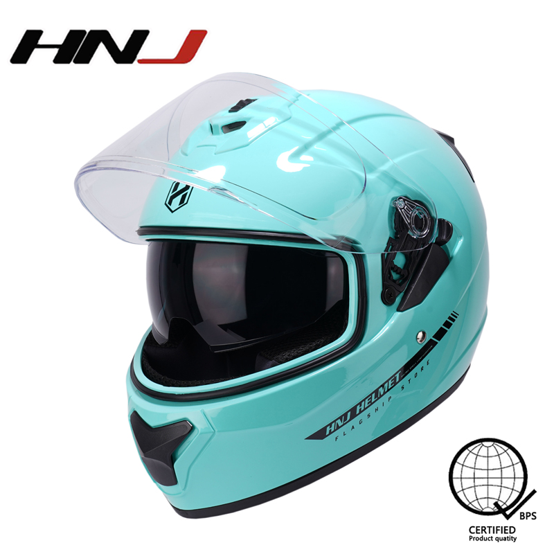 HNJ Helmet Motorcycle Full Face original Dual Visor Full Face Helmets W ...