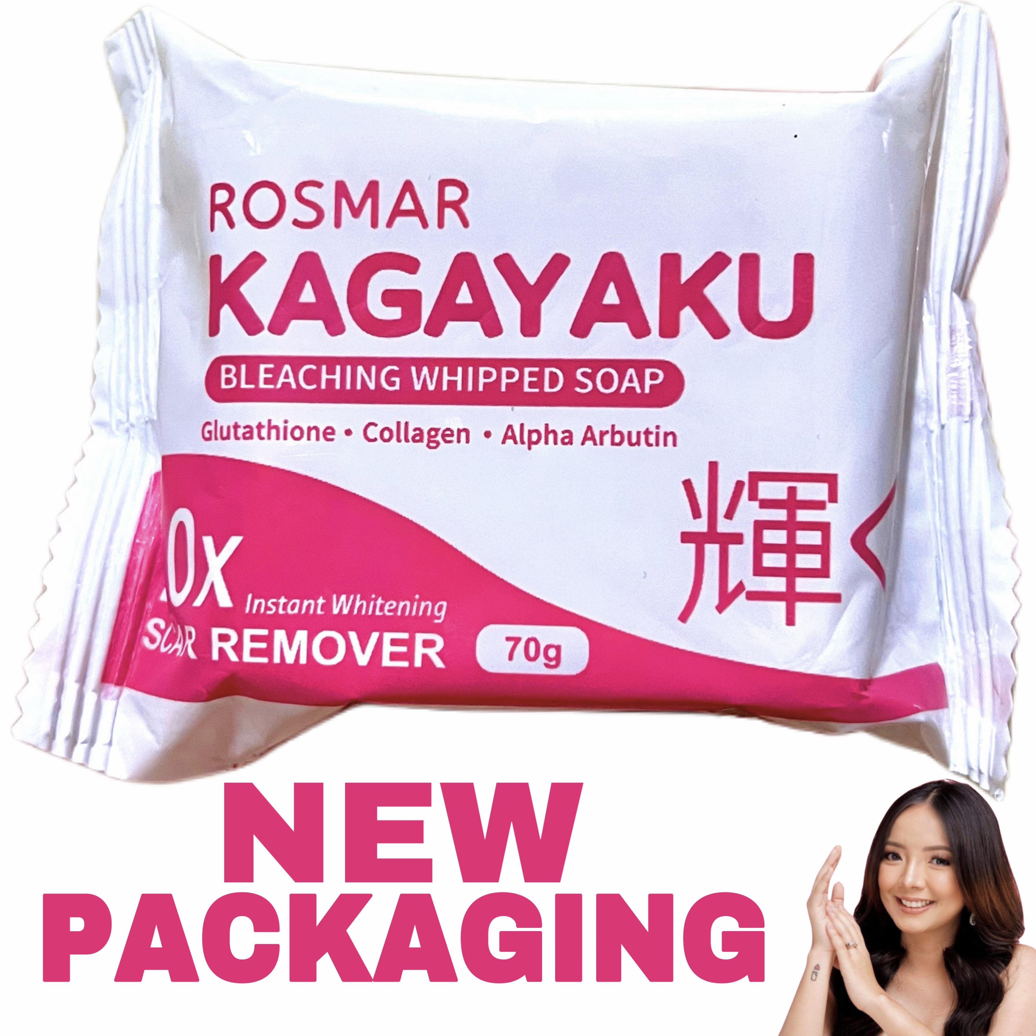 Rosmar Kagayaku Bleaching Whipped Soap 70g X10 scar remover 100% ...