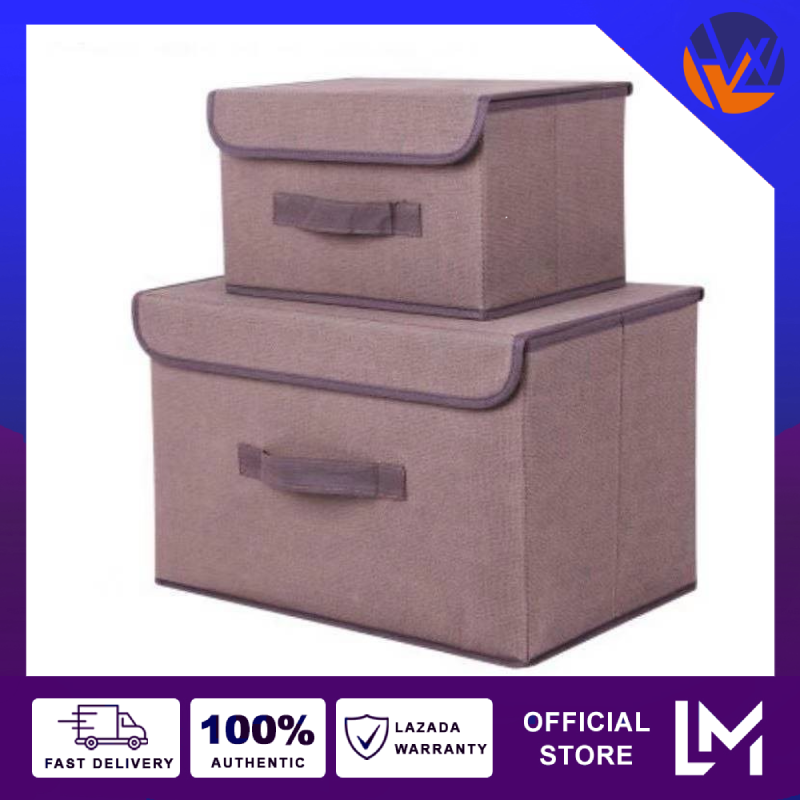 HLW Home Color Foldable Storage Box 2 in 1 Storage Box Beautiful and ...