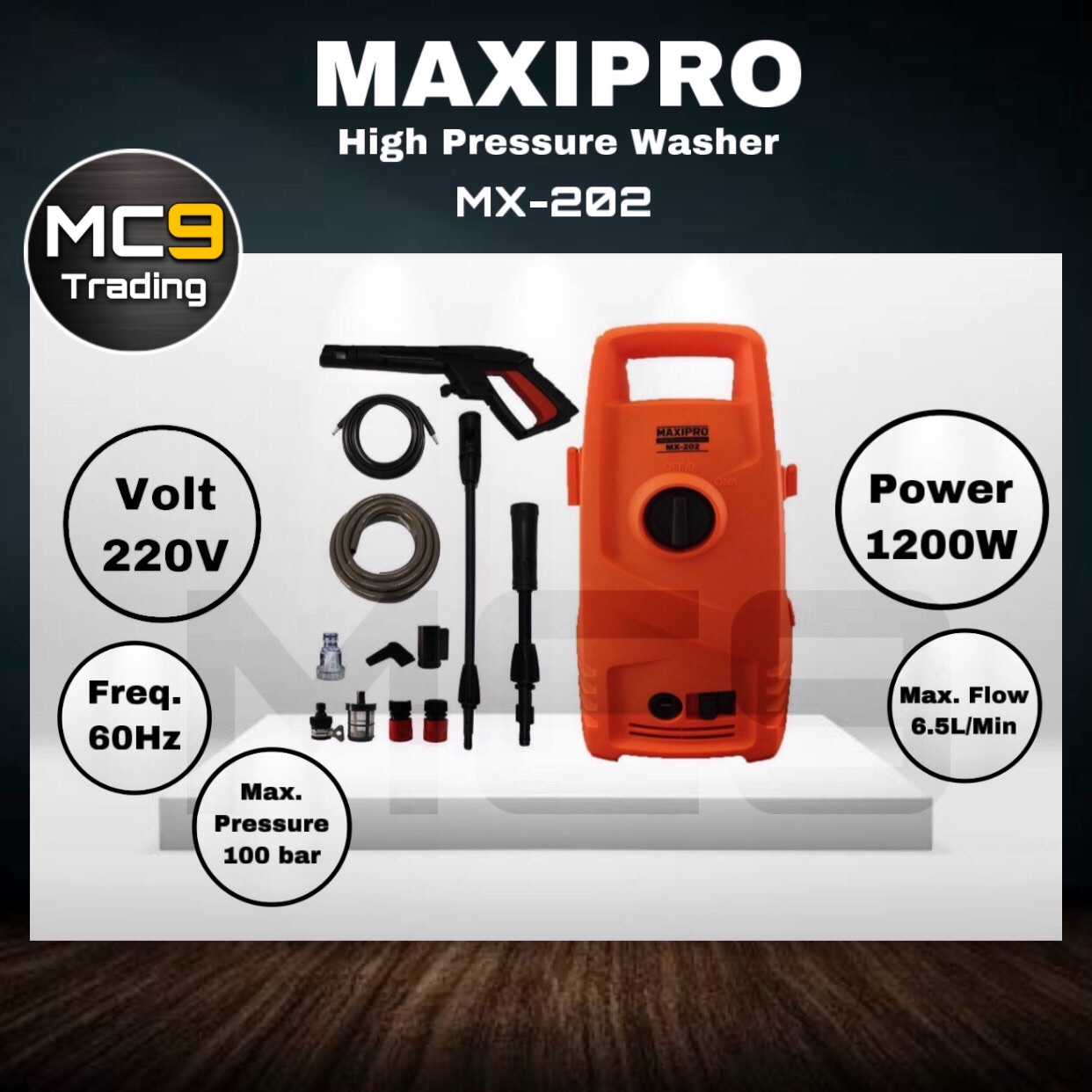 MAXIPRO MX202 Pressure Washer 100bar | Lazada PH