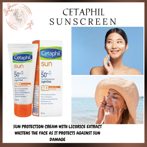 CETAPHIL SUNSCREEN SPF 50 LIGHT GEL | FACE AND BODY SUN PROTECTION ...