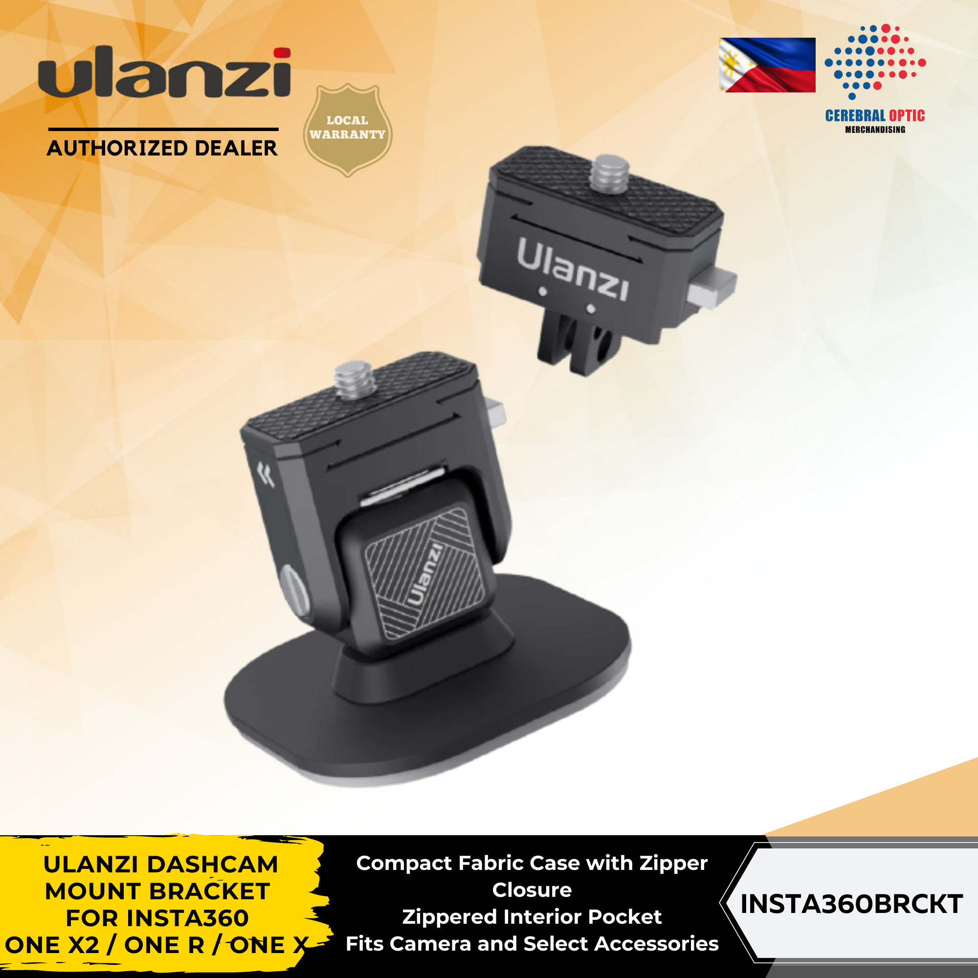 ULANZI DASHCAM MOUNT BRACKET (One X3/One X2/ One R / One X) - Cerebral ...