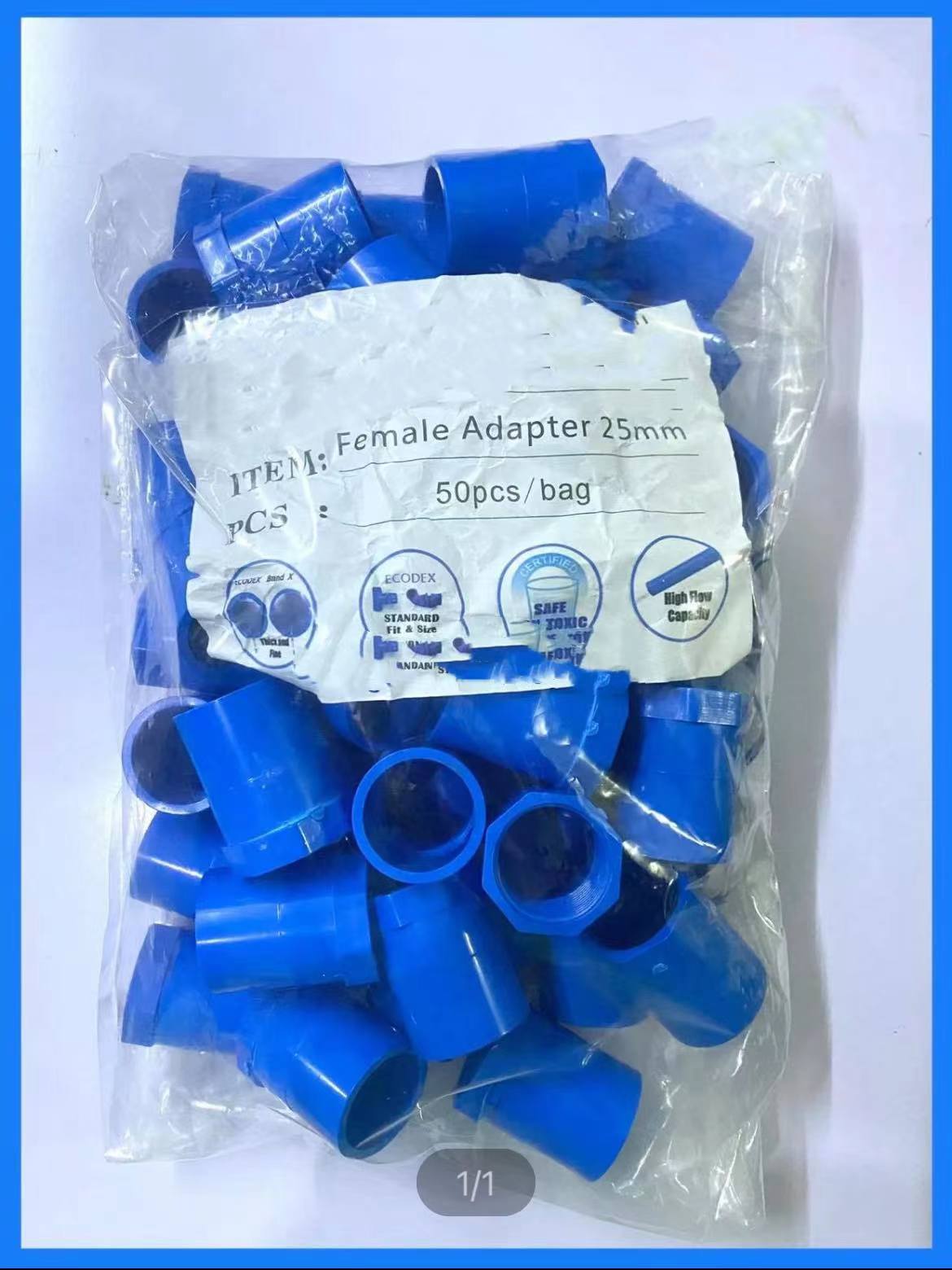 PVC Blue Female Adapter 3/4" ( 25mm ) ( 50pcs ) | Lazada PH