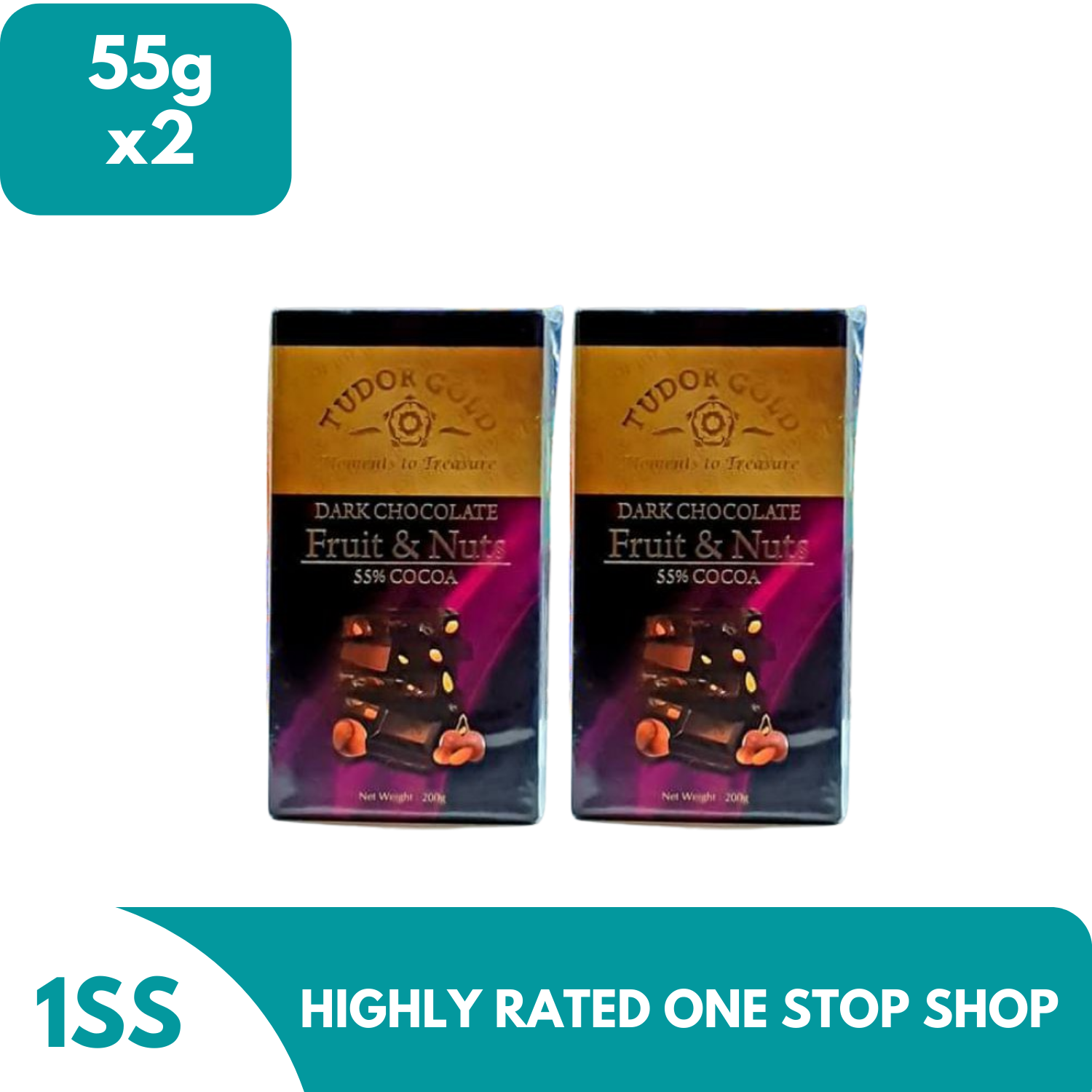 Tudor Gold Dark Chocolate Fruit and Nuts 55g set of 2 | Lazada PH