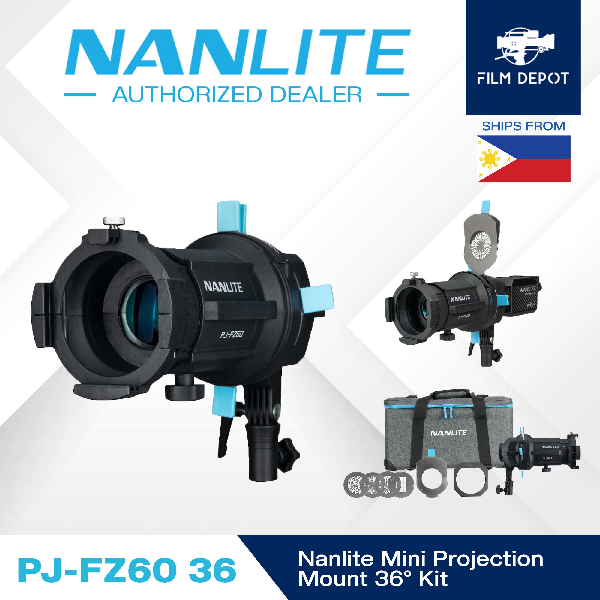 Nanlite Projector Mount 36 for Forza 60 and 60B LED Monolight | Nanlite ...