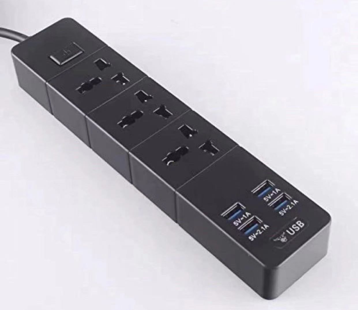 US Plug 3000W Power Strip with USB Ports Jacks Surge Protector ...