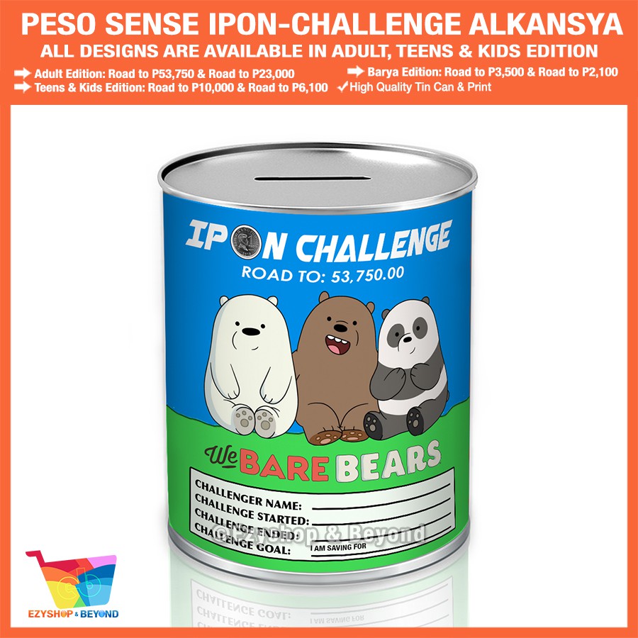 Limited time discountBBears1 PESO SENSE Ipon Challenge CoinBank | Lazada PH