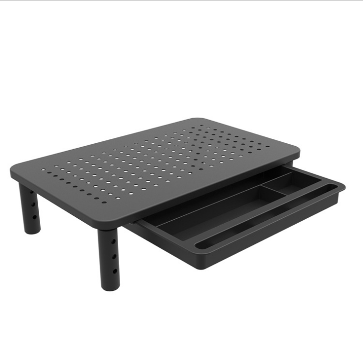 【Hot Sale】 Metal Monitor Stand Riser with Drawer and Mesh Platform for ...