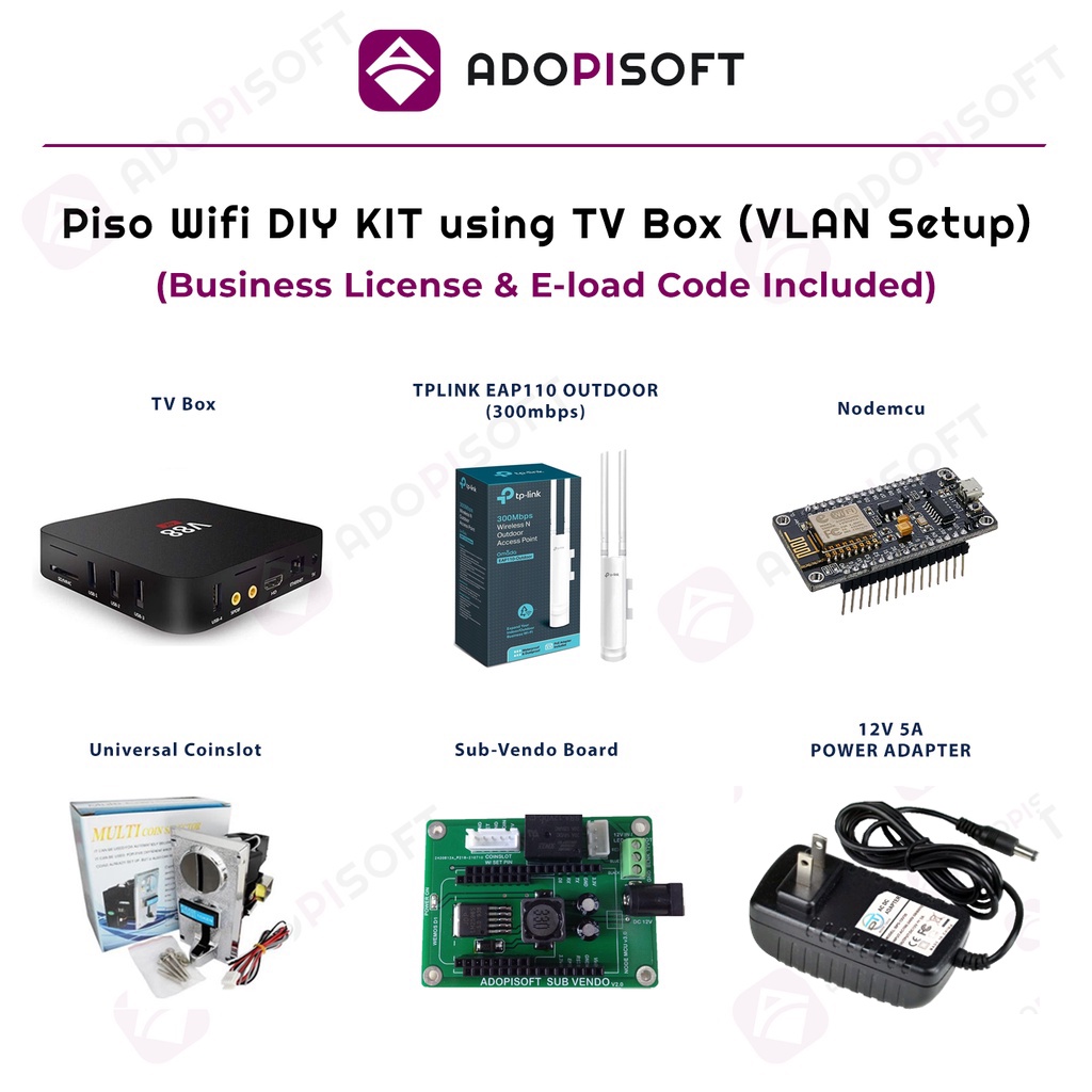 ADOPISOFT | Piso Wifi DIY Kit using TV Box (VLAN Setup) - (Business ...