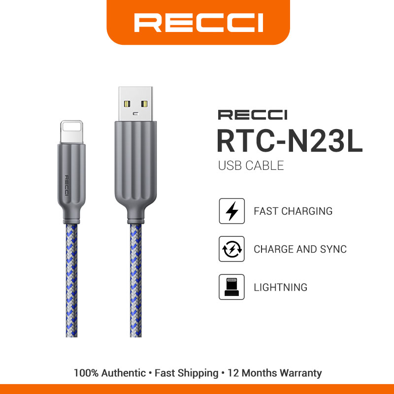 Recci RTC-N23C Type-C/Micro/Lightning 100cm Cable Length, Effective Transmissions & Fast ...