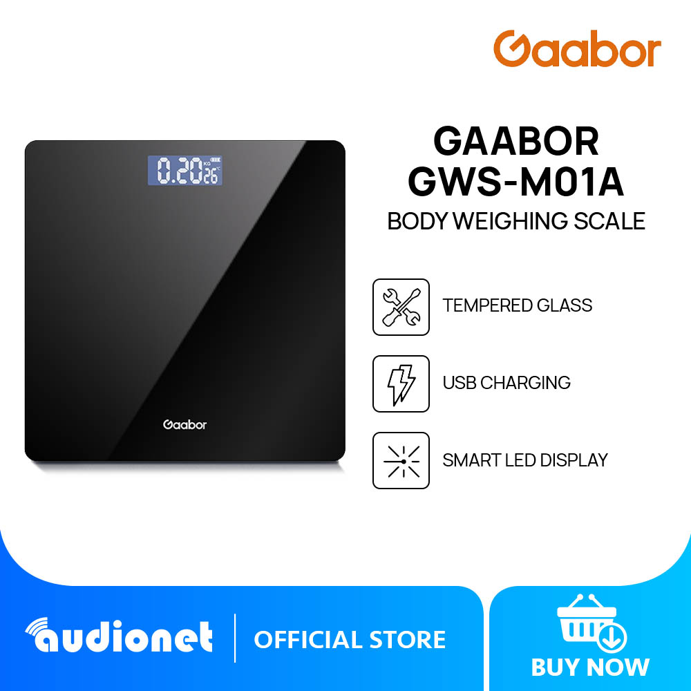 Gaabor GWS-M01A Body Weighing Scale HD Tempered Glass Display Low Error ...