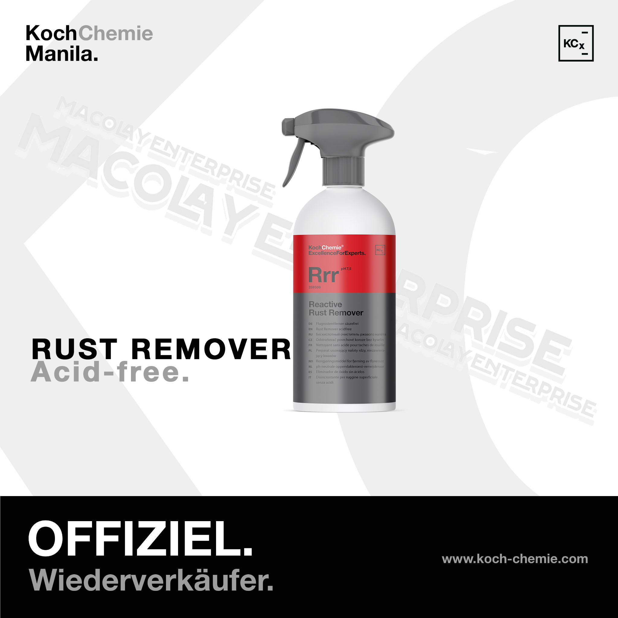 Koch Chemie - Rrr Reactive Rust Remover 500ml MacoLAy Enterprise ...