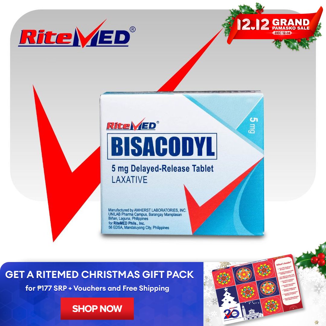 RiteMED Bisacodyl 5mg 100 Box | Lazada PH