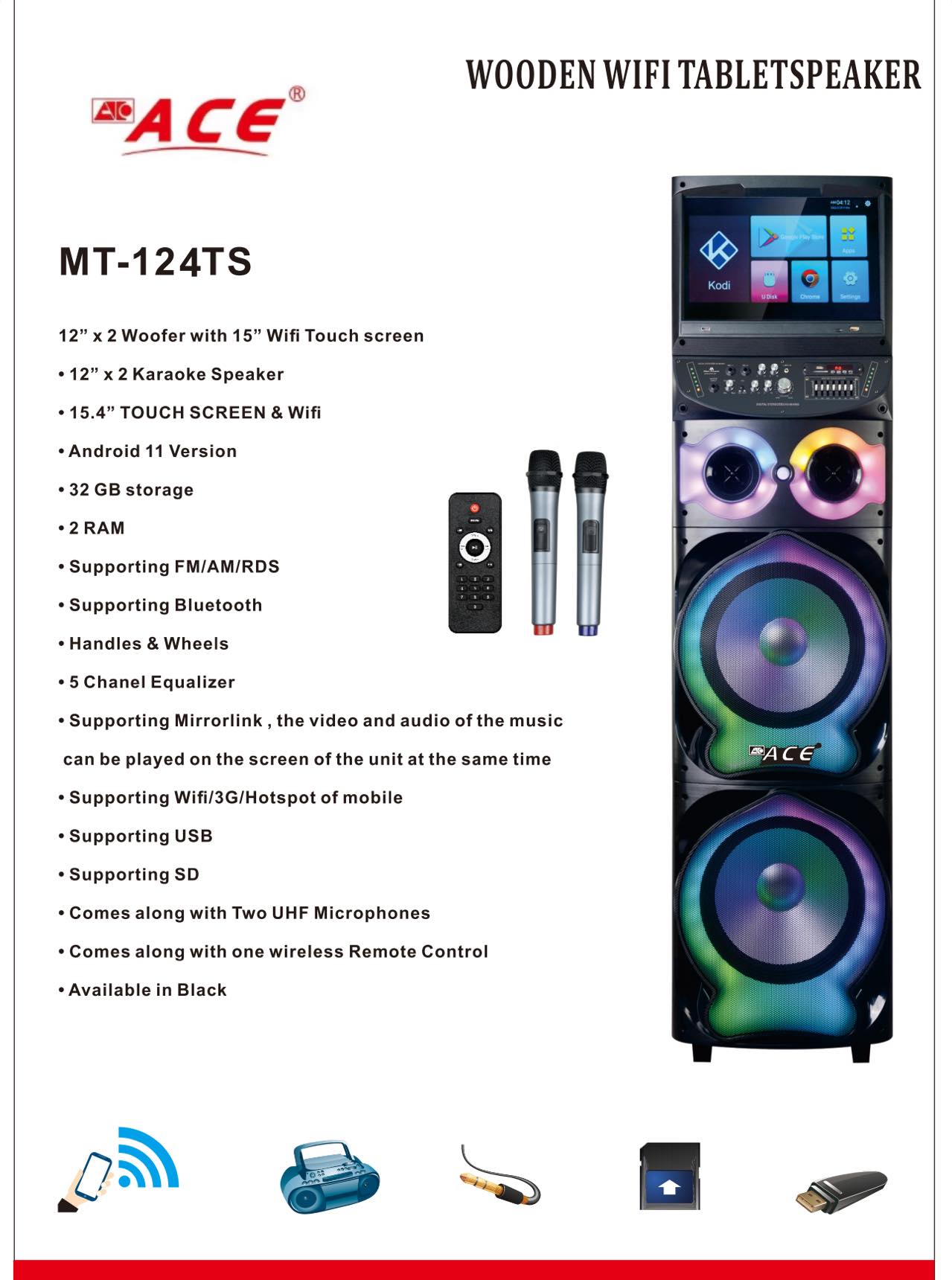 ACE MT-124TS Karaoke Speaker System | Lazada PH