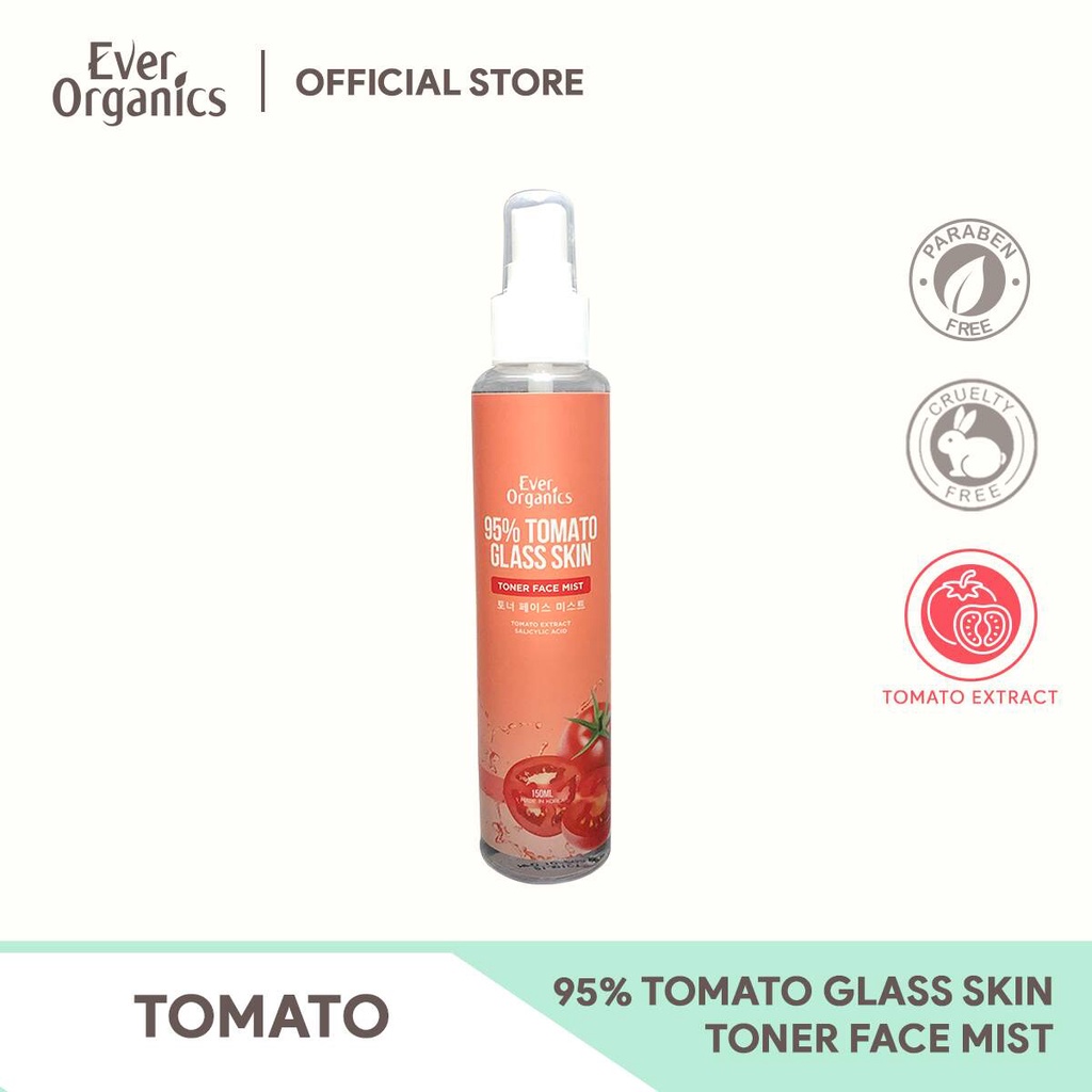Ever Organics Tomato Glass Skin Toner Face Mist | Lazada PH