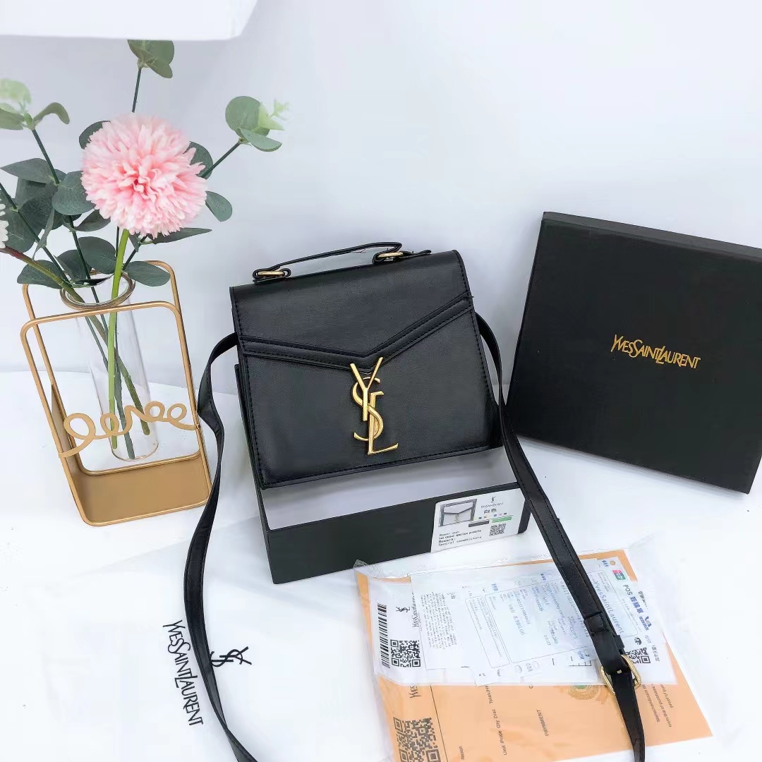 YSL black and white contrast mailman envelope messenger bag | Lazada PH