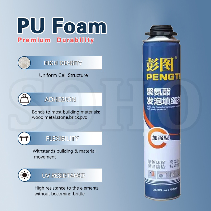SOHO Foam Spray Sealant 900g Polyurethane Expanding Foam Sprayer 120 Times High Foaming Volume ...