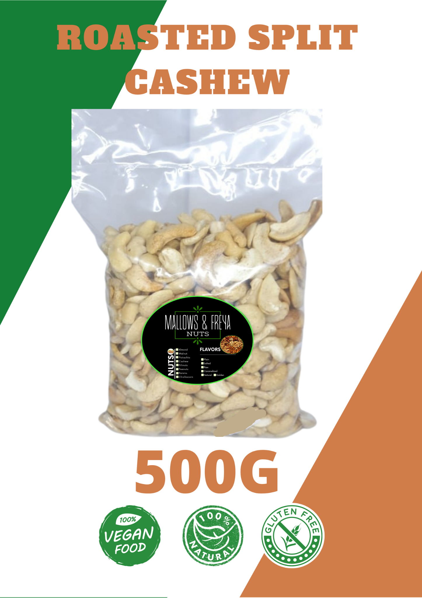 ROASTED CASHEW NUTS (SPLIT) 500G | Lazada PH