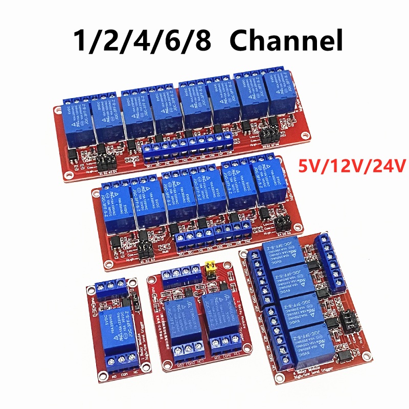 5V/12V/24V 1/2/4/6/8 Channel Relay Module High/low Level Trigger Dual ...