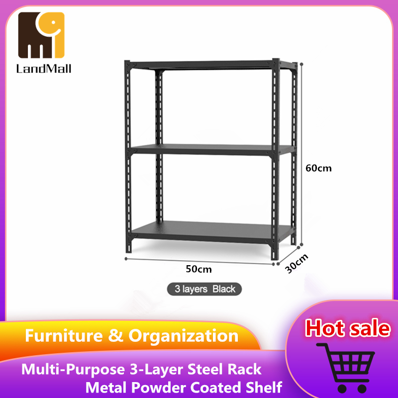 Multi-Purpose ALL METAL Steel Rack - Metal Powder Coated Shelf Kitchen ...