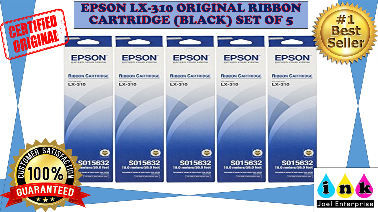 EPSON S015632 ORIGINAL RIBBON CARTRIDGE FOR LX-310 (BLACK)(BLACK) SET ...