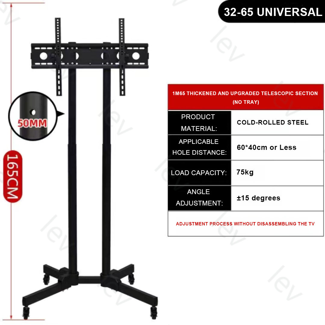 TV Stand with Bracket 360° Rotatable Mobile TV Stand Adjustable 26-60 ...