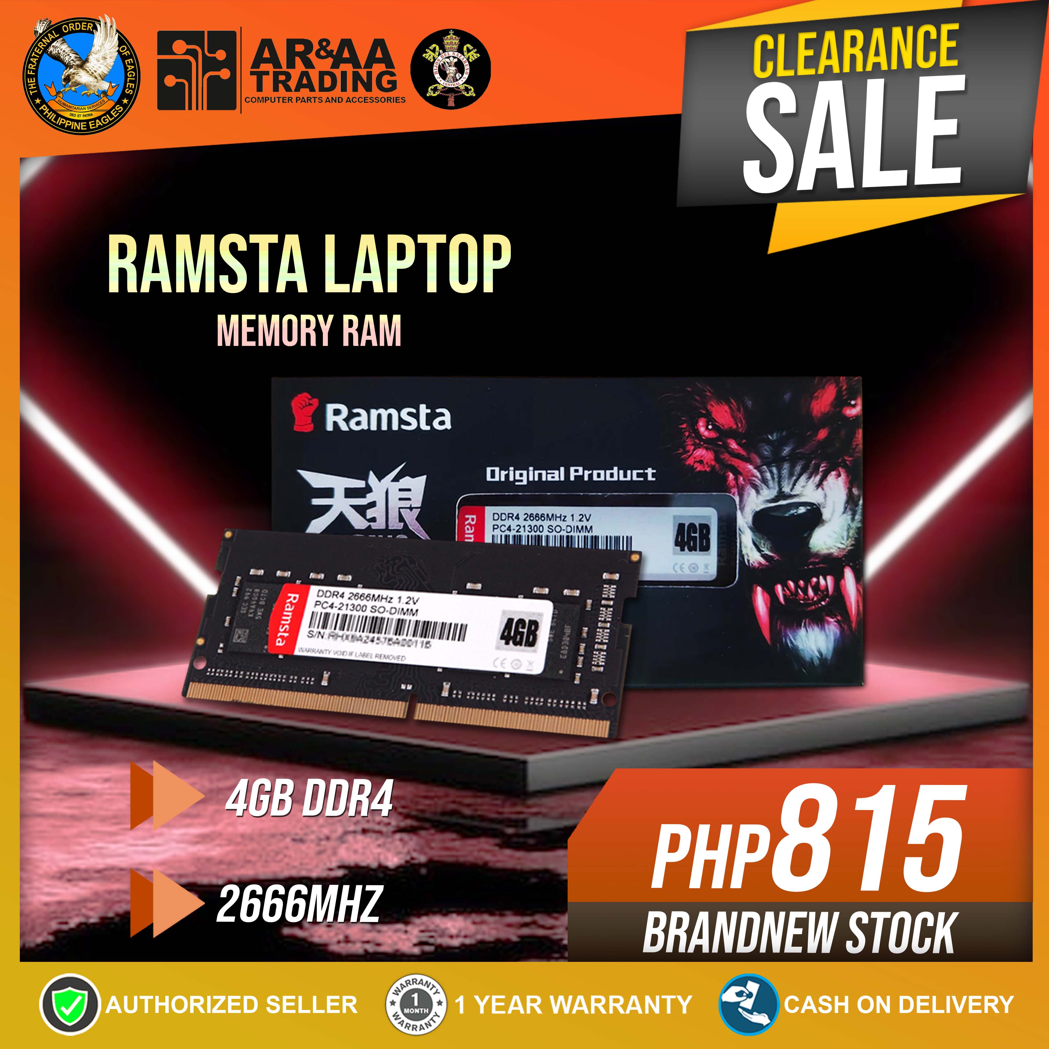 RAMSTA Laptop Memory - 4gb DDR4 | Lazada PH