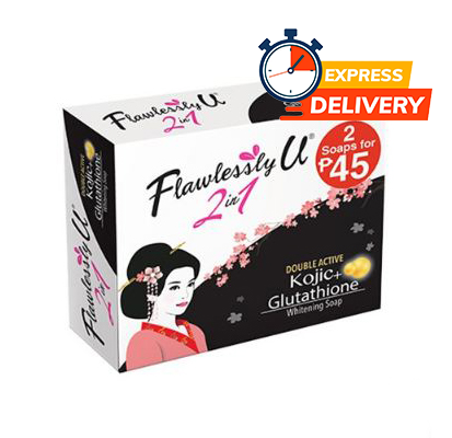 Flawlessly U Double Active Kojic + Glutathione Whitening Soap | Lazada PH