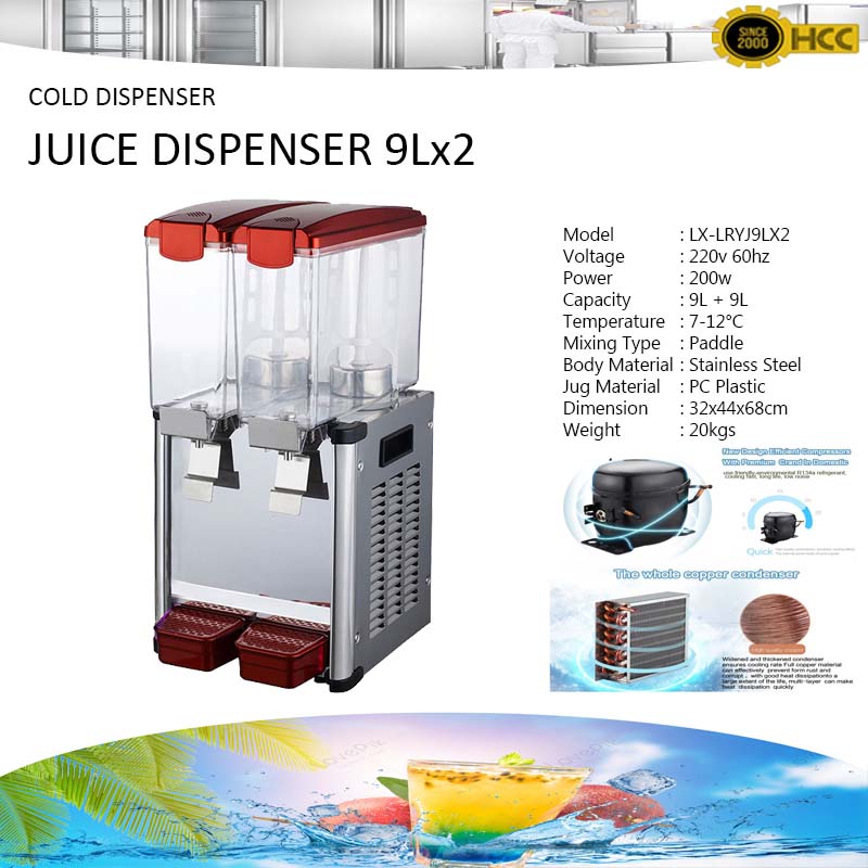 Electric Cold Juice Dispenser 9Lx2 Paddle Type Heavy Duty | Lazada PH