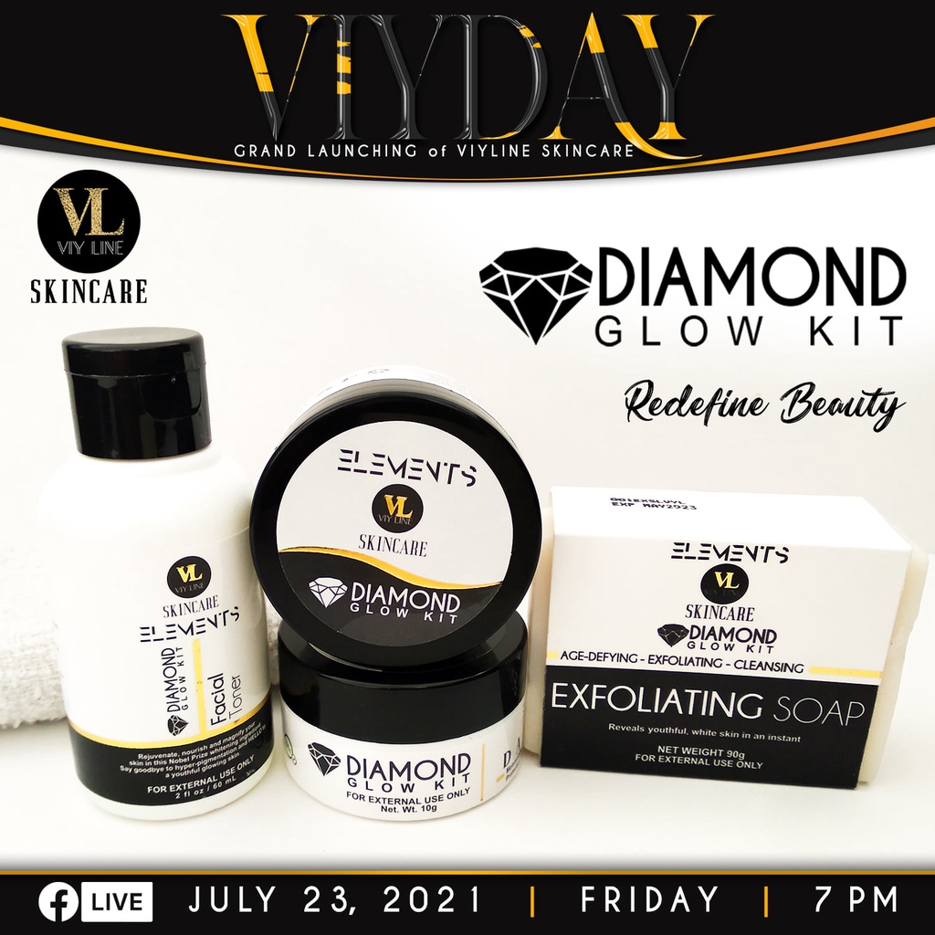 ELEMENTS VIYLine Skincare Diamond Glow Kit - For Face and VIYLine ...