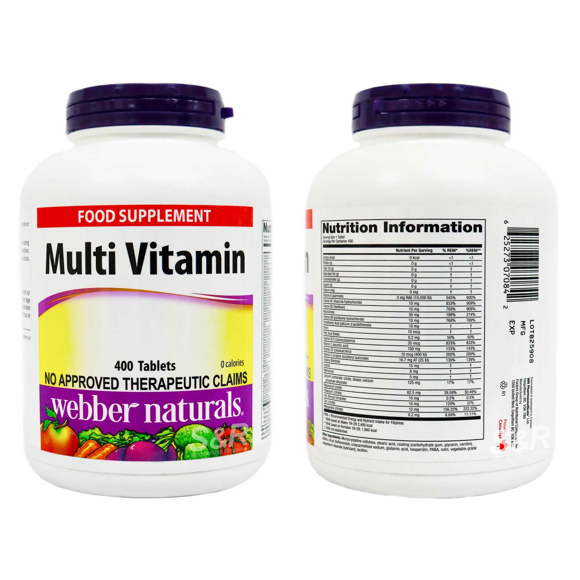Webber Multivitamins 400ct | Lazada PH